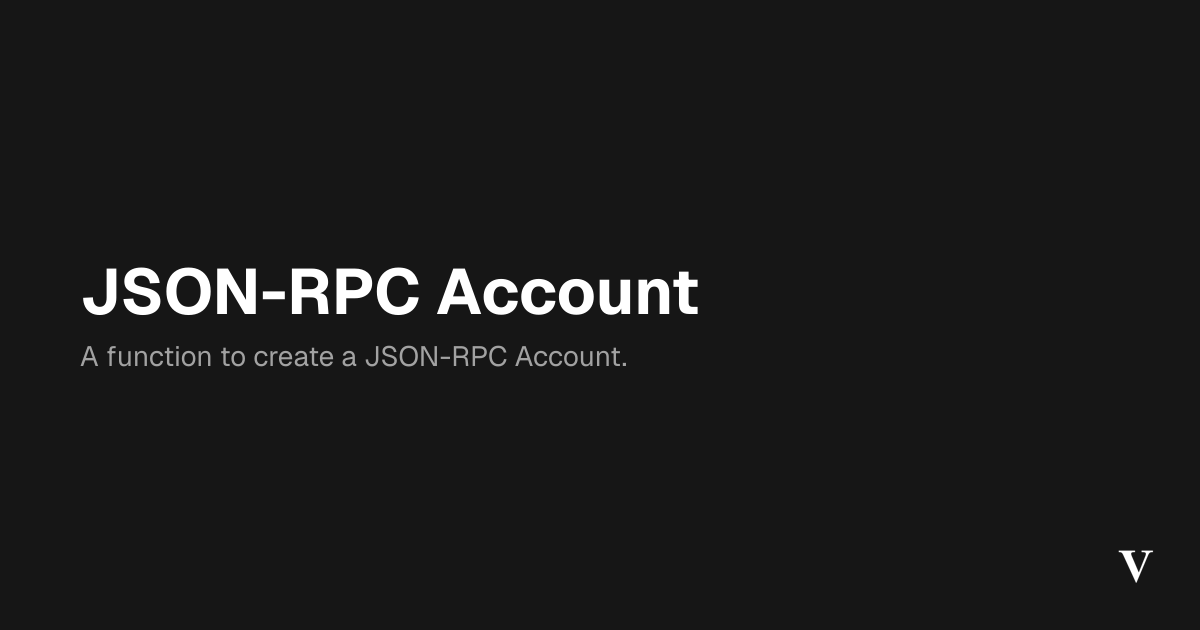 JSON-RPC Account · Viem
