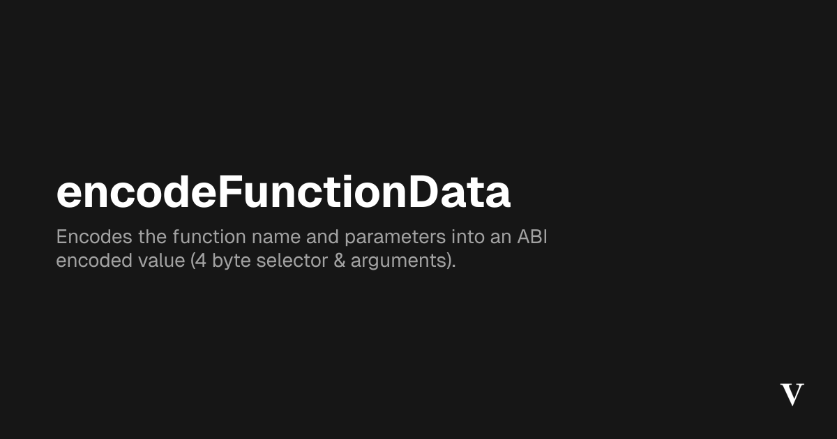 encodeFunctionData · Viem