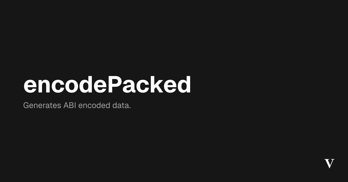 encodePacked · Viem