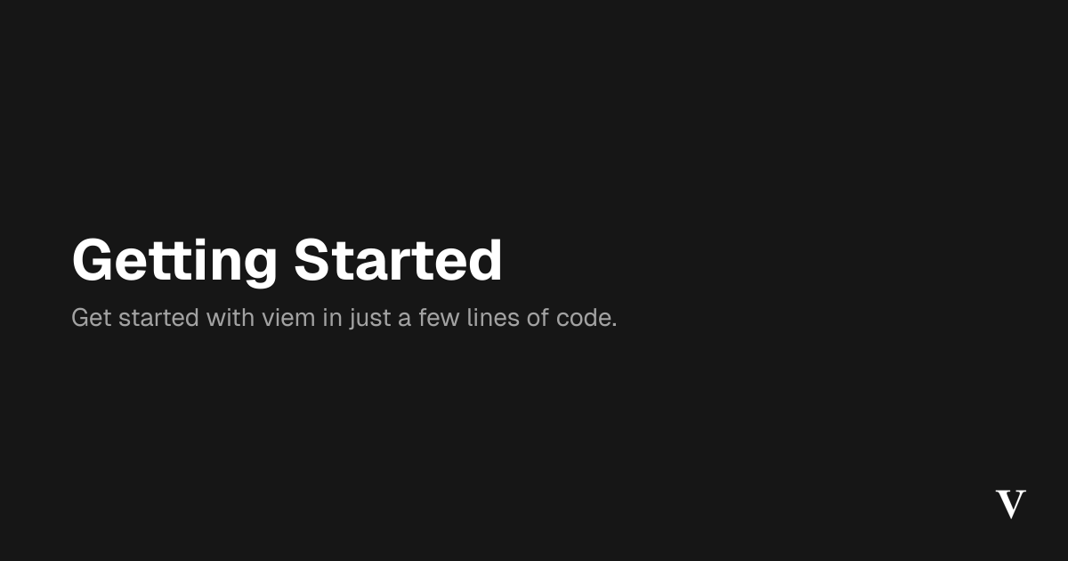 Getting Started · Viem