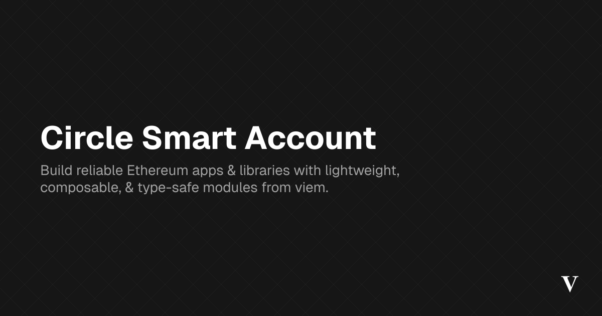 Circle Smart Account · Viem