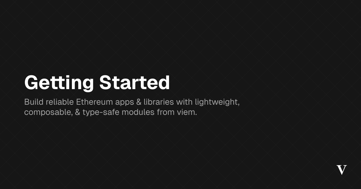 Getting Started · Viem